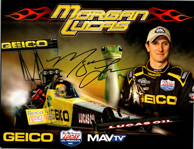 Morgan Lucas Hand Signed 8.5x11 Bio Card 2011 NHRA Lucas Oil Top Fuel ...