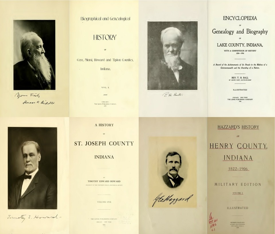 105 Old Rare Books on Indiana History Genealogy Ancestry Family Records ...