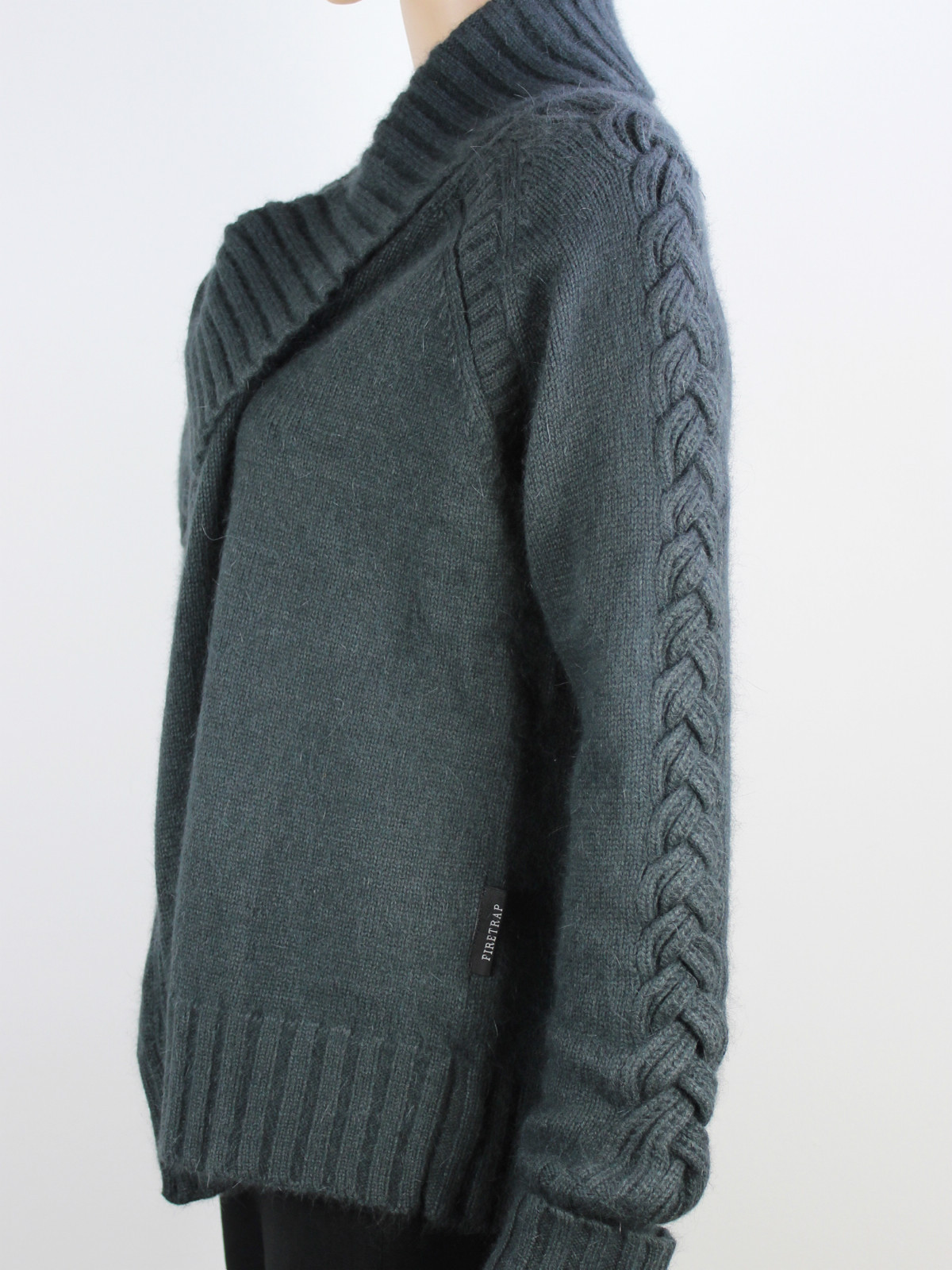 NEW Firetrap womens Size L XL wrap over crop knit cardigan | eBay UK