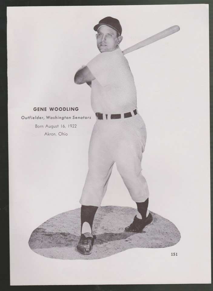 Vada Pinson Cincinnati Reds + Gene Woodling Washington Senators cut B/W ...