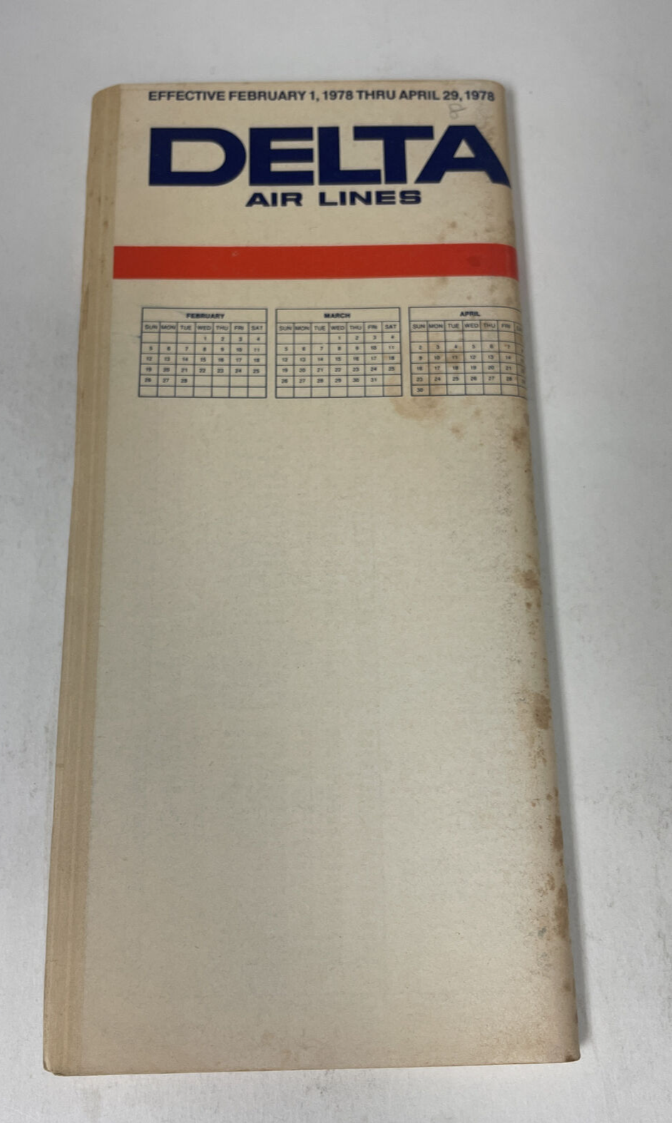 Delta Air Lines System Timetable 1978 | eBay