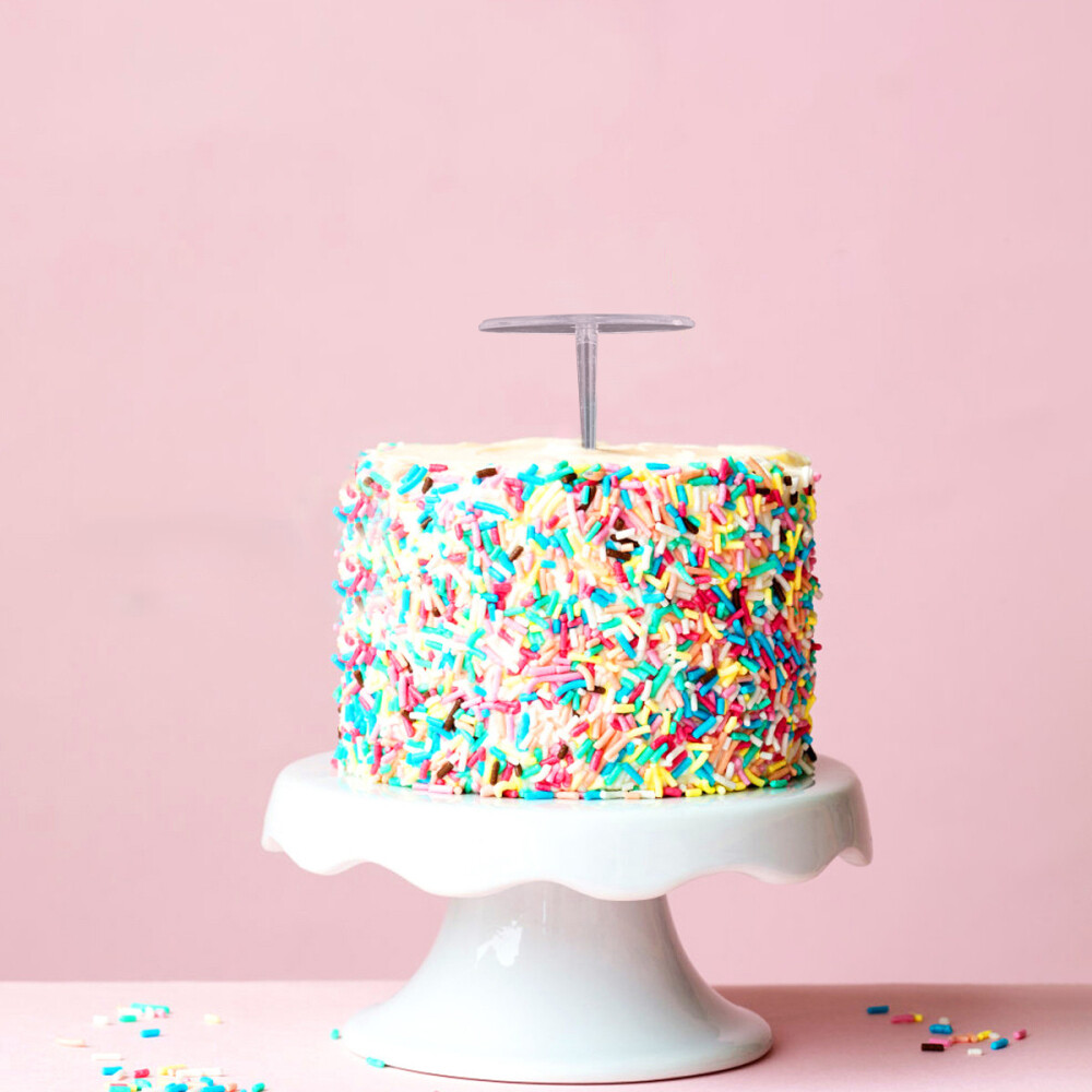 100 Pcs White Plastic Cake Decorating Base Holding Stick Cupcake Topper ...