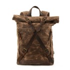 Vintage Canvas Leather Backpack Men Waterproof Large Mountaineering ...