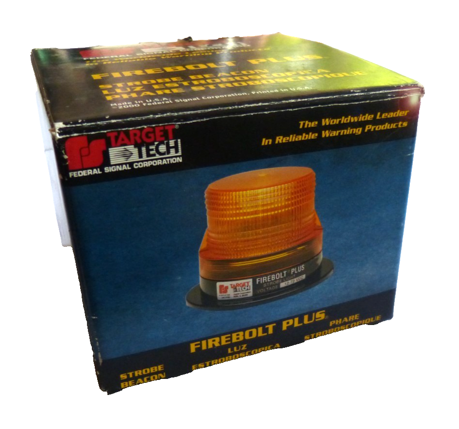 NOS Target Tech 220-208-02 Firebolt Fire Bolt Plus Amber Strobe Light 12-72 v | eBay