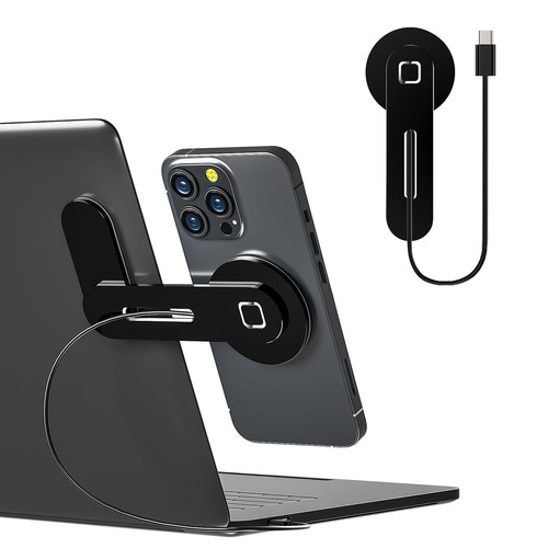 Laptop Clamp with 15W Wireless Charger – Sleek Black Aluminum Design | eBay
