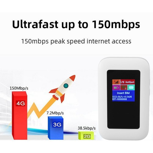 4G LTE MIFI Router With Color Screen Support 10 Devices 150Mbps Mobile ...