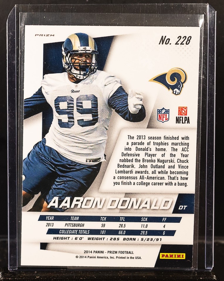 Aaron Donald 2014 Prizm 228 Green Yellow Prizm Rookie RC Rams | eBay