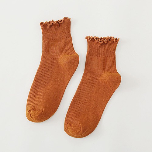 Women Non Slip Hosiery Short Ankle Socks Low Cut Socks Cotton Ruffled ...