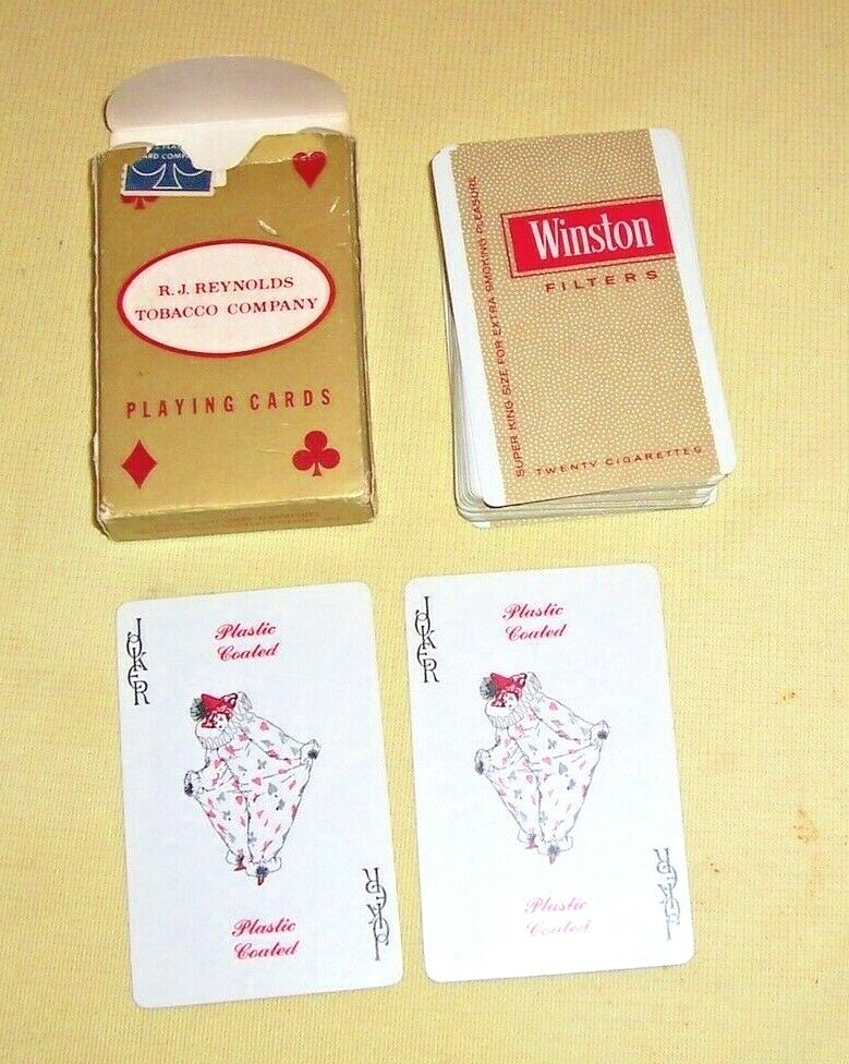 Vintage Deck of Winston Playing Cards R J Reynolds Tobacco Co w Jokers ...
