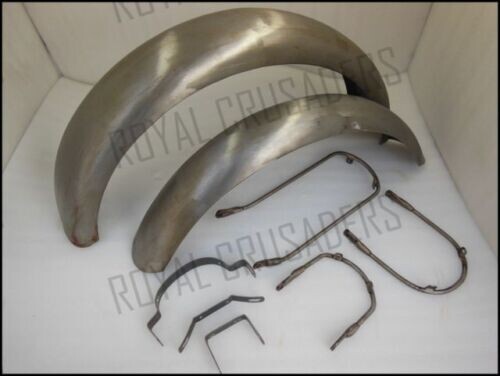 NEW TRIUMPH T140 FRONT AND REAR MUDGUARDS WITH FRONT STAYS BRACKETS | eBay