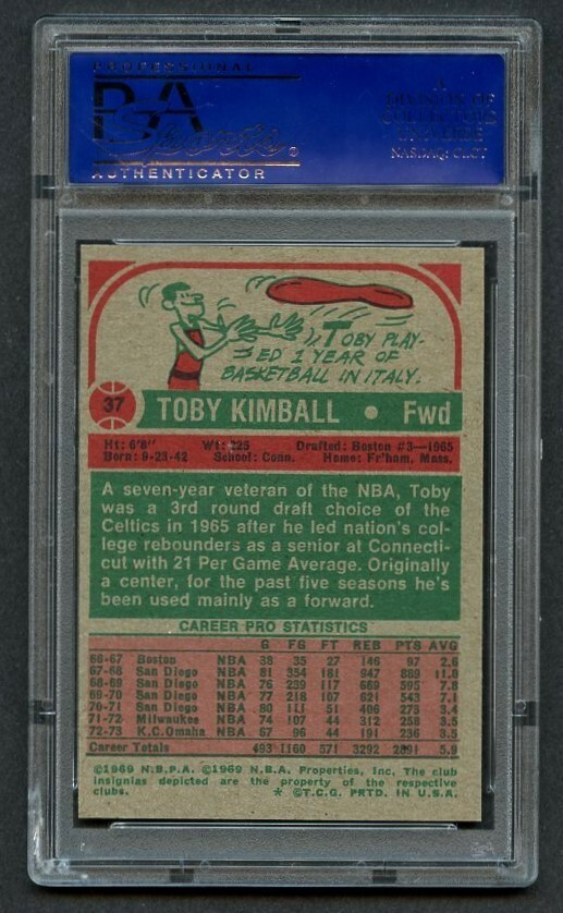 1973 Topps Basketball TONY KIMBALL #37 PSA 9 MINT Kansas City Kings Low ...