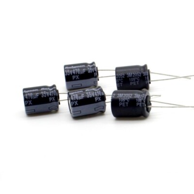 5x Condensateur 470uf - 35v - 10x12.5mm - P: 5mm - Rubycon - 399con974 ...