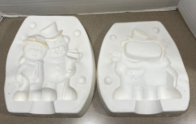Vintage 1989 Kimple Ceramic Slip Cast Mold #1630 Mr & Mrs Snowman ...