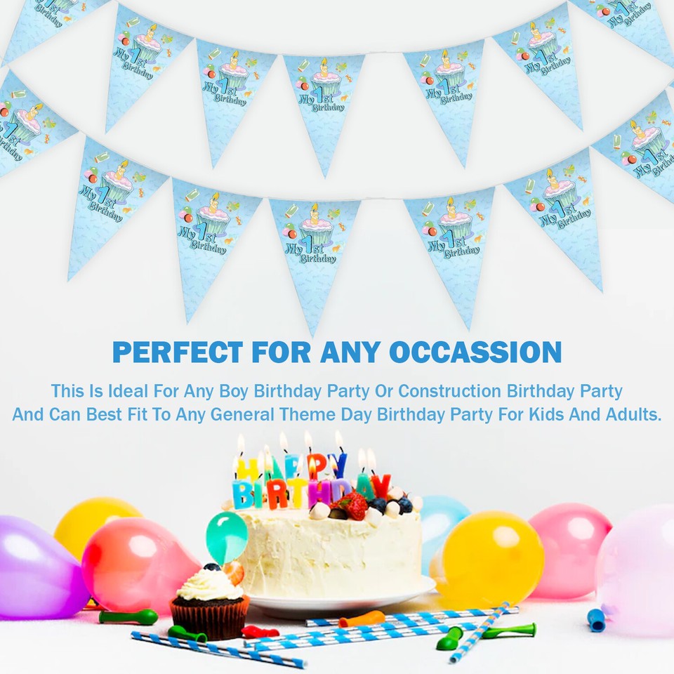 Triangle Flags Banner Milestone 8ft Pennant Party Banner Decoration ...