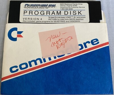 COMMODORE 64/128 QUANTUM Q-LINK PROGRAM DISK VERSION 4 & COMMON SENSE ...