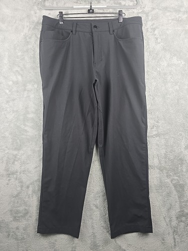 Lululemon ABC Pant Mens size 34x28 Obsidian Black Warpstreme Fabric | eBay