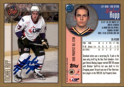 Michael Rupp Signed 1998-99 Topps #236 Card Erie Otters Auto AU | eBay