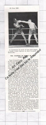 1932 Boxe MARCEL THIL , Champion du Monde Poids Moyen contre Gorilla ...