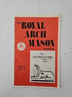 The Royal Arch Mason Masonic Magazine Freemasons Winter 1981 | eBay
