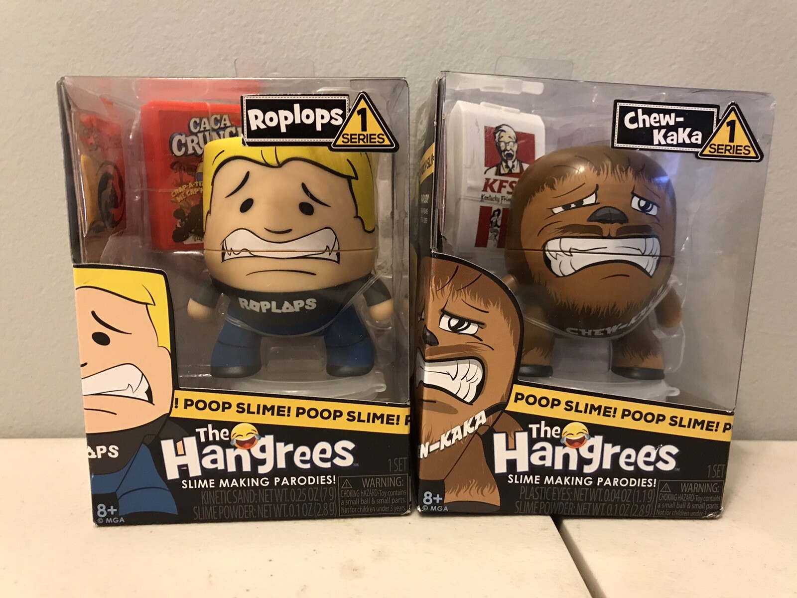 The Hangrees Chew Kaka, Roplops Slime Making Figure Series 1 Lot of Two ...