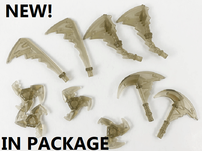 New LEGO Sickle Sword Blades Ninja 10 Pieces Weapons Set Pack Throwing ...