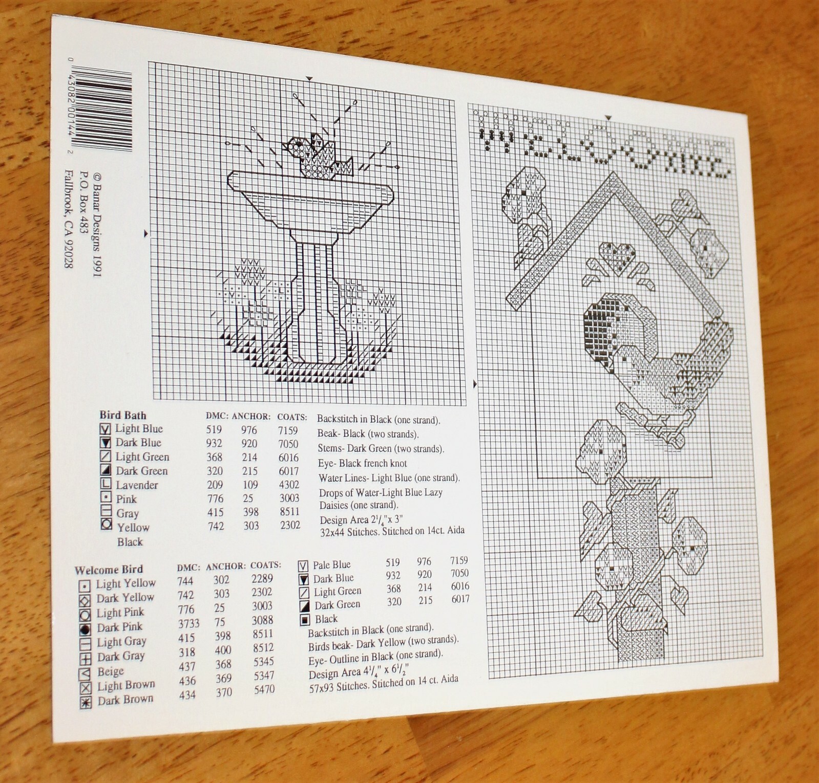 Banar Designs: BIRD HOUSES - Cross Stitch Leaflet #CL-144 Barbara ...