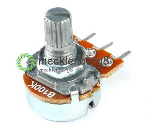10Stks NEW 100K ohm Linear Taper Rotary Potentiometer Panel pot B100K ...