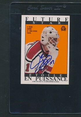 1988/89 O-Pee-Chee Stickers #4 Sean Burke Devils Signed Auto *C2414 | eBay
