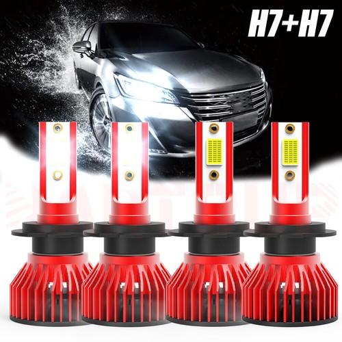 4X Combo LED Headlight Bulbs for Mercedes-Benz C250 C300 C350 Hi/Lo ...