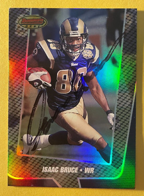 SIGNED ISAAC BRUCE 2005 BOWMAN'S BEST FOOTBALL CARD AUTOGRAPH - RAMS ...