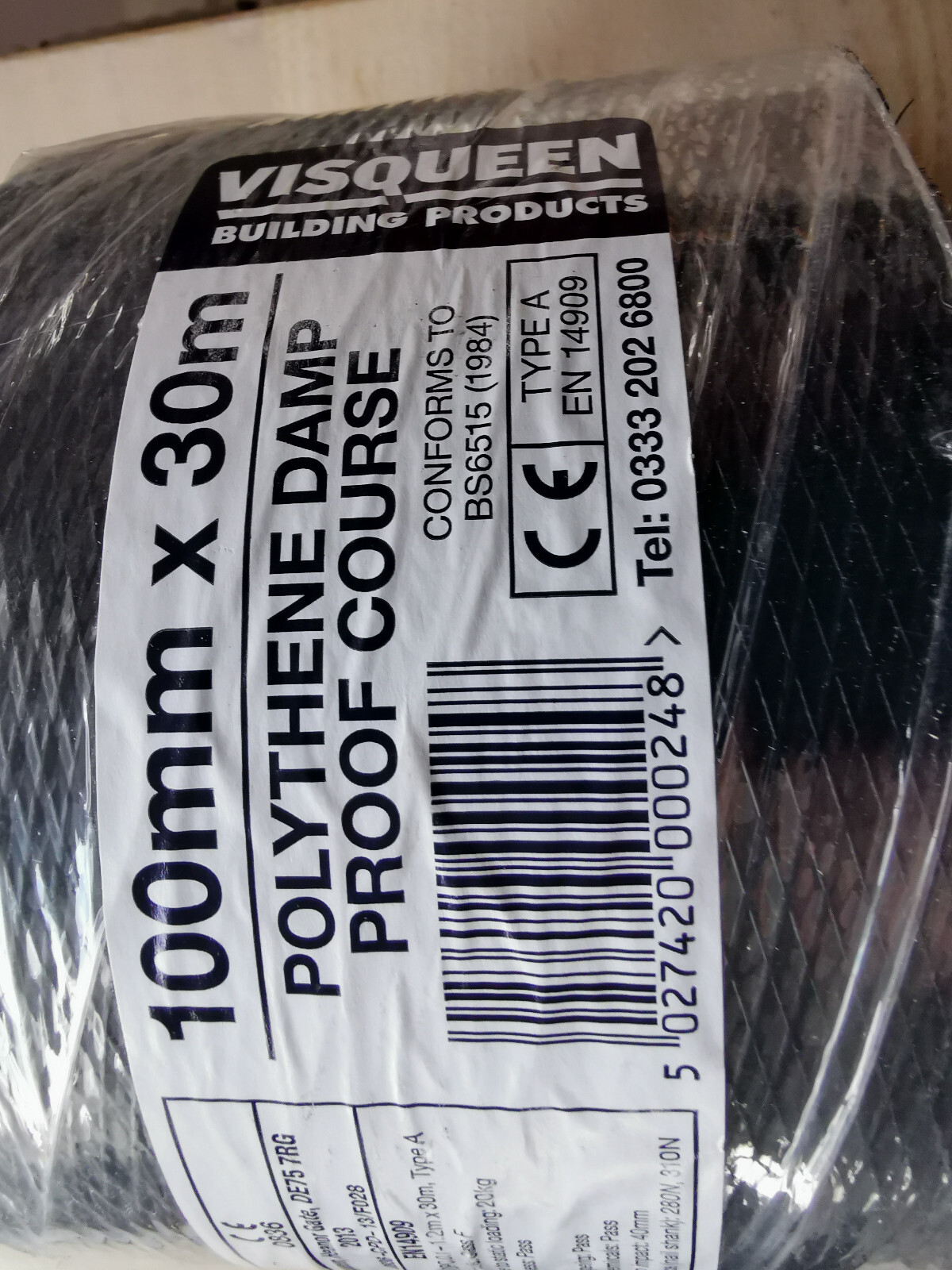 Visqueen Polythene Damp Proof Course 100mm x 30m | eBay UK