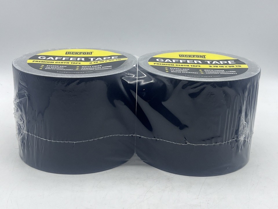 2 Pack Lockport 4 Inch Black Gaffer Tape 30 Yards long actual width 3. ...