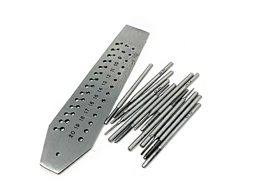 Jewellers Watchmakers Tap & Die Mini Micro Steel Screw Plate Set 14 0.7 ...