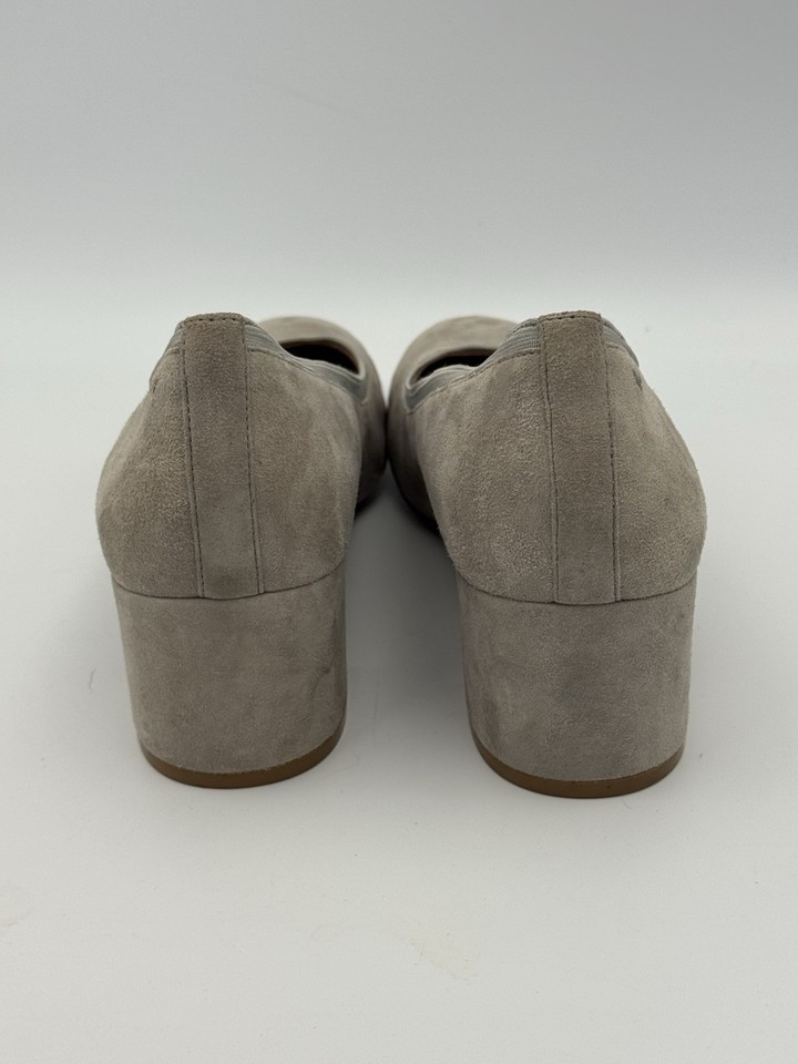 Vionic Natalie Suede Block Heel Pumps Gray Taupe Women’s Size 10 Round ...