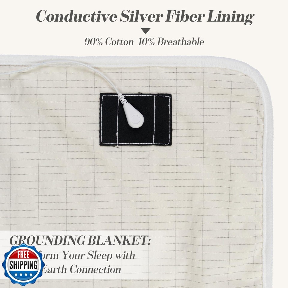 Grounding Throw for Pain Relief and Deeper Sleep,Earth Connect Bedding ...