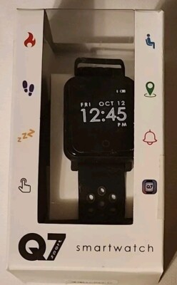 New Q7 Smart Watch iOS-Apple And Android Compatible Black | eBay