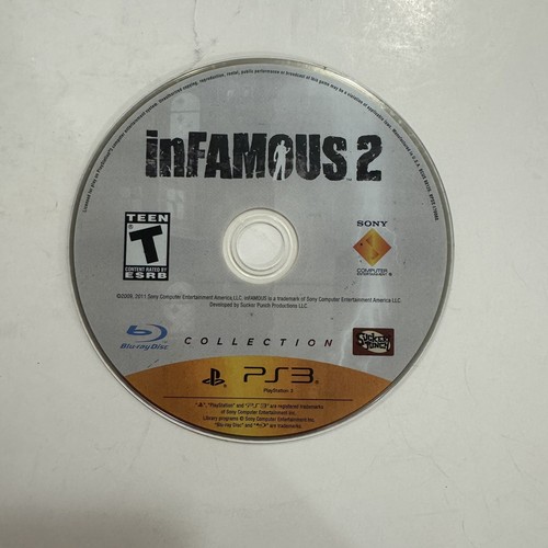 INFAMOUS 2 Collection (PS3 PlayStation 3) Disc Only - TESTED Working E8 ...