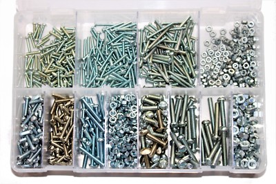 Assorted Box of BA Screws & Nuts 2 BA - 6 BA QTY 500 Garage DIY ...