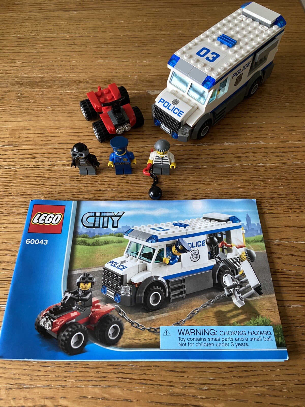 LEGO CITY: Prisoner Transporter (60043) MINIFIGURES & INSTRUCTIONS ...