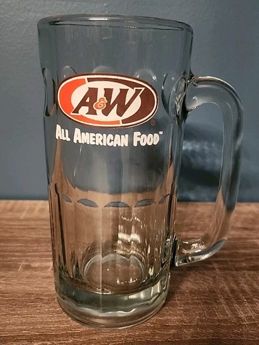 Vintage A&W Logo All American Food Large Glass AW Root Beer Mug | eBay