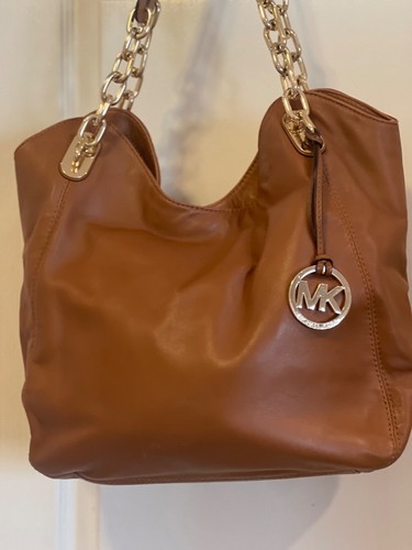 Michael Kors chestnut large Leather Hobo Bag Purse Large Satchel | eBay