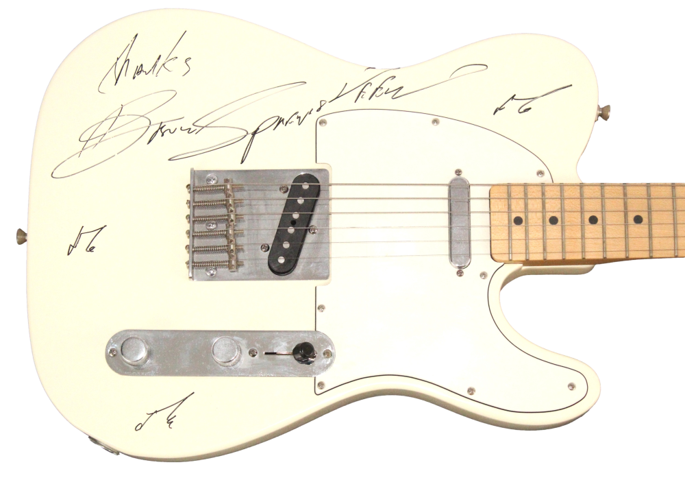 Bruce Springsteen Signed Autograph Fender Telecaster Guitar - Full ...