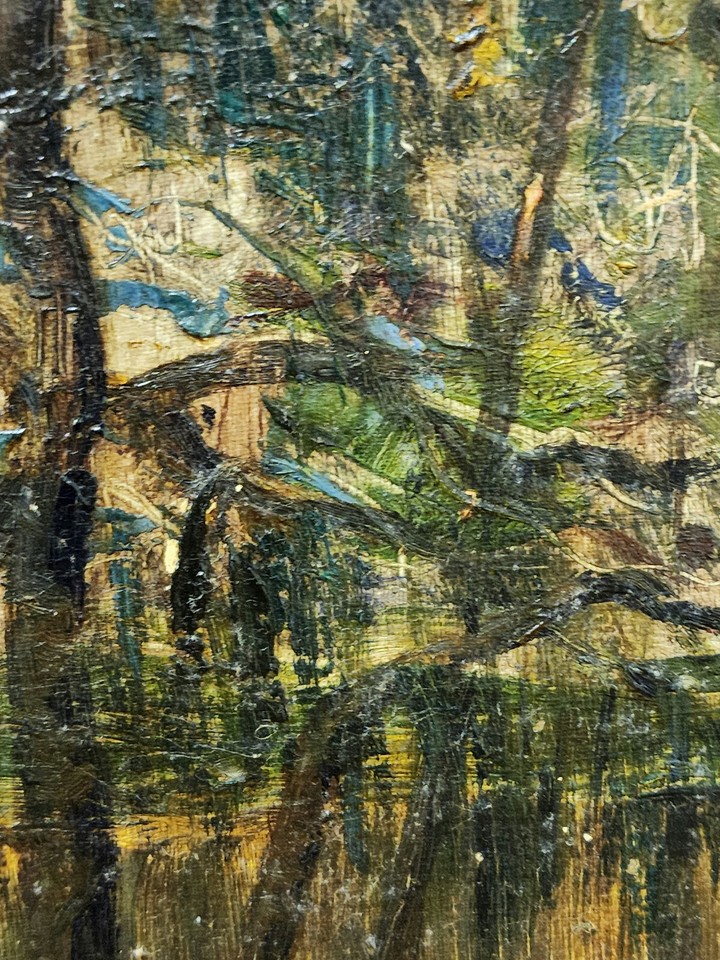 GIOVANNI RAVA (1874-1944) IMPRESSIONIST PAINTING MASTERPIECE "LAGOON ...