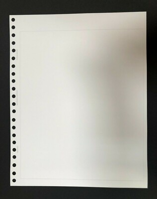 500 PLAIN PAGES FOR PRESTIGE / ALPHA MAJOR LOOSE LEAF STAMP ALBUM ...