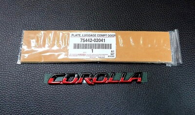 2007-2018 Toyota Corolla Altis 125mm Red-Black Logo Emblem Badge FOR ...