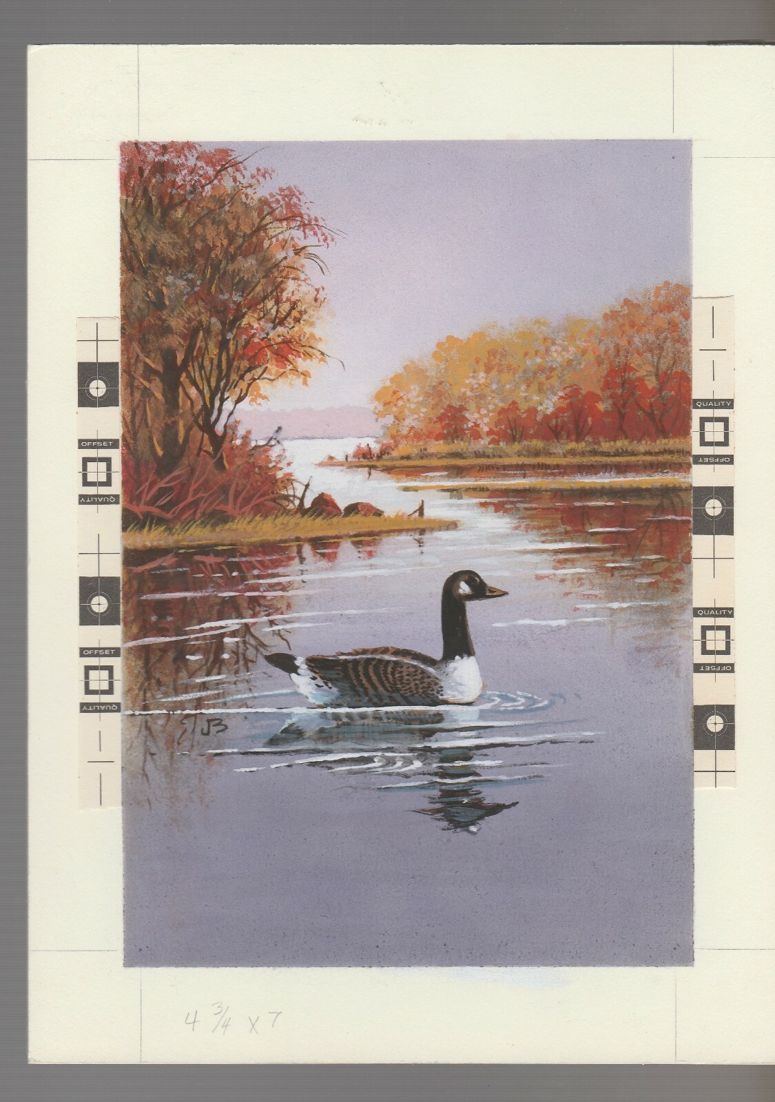 RETIREMENT Painted Duck on Lake 6.5x9" Greeting Card Art #M9483 | eBay