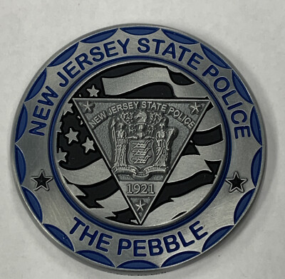 NJSP New Jersey State Police - The Pebble - Serialized Challenge Coin ...