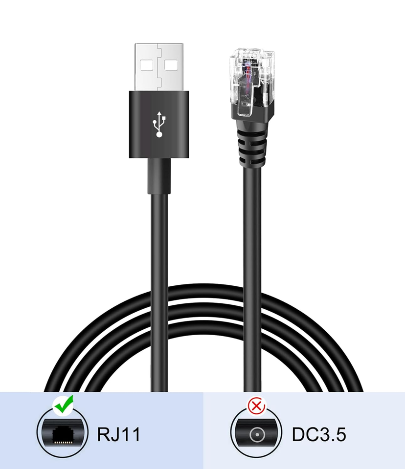 Radar Detector Cable,Usb to RJ11 Plug Cable Compatible with Uniden R3 ...