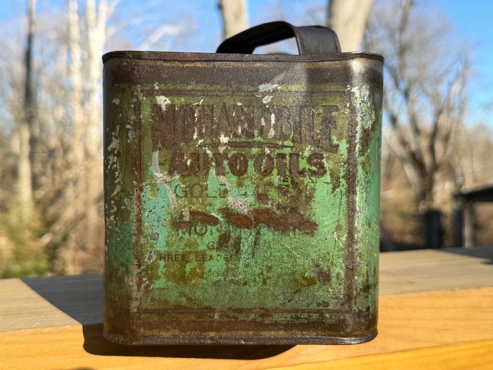 Monarch 1 Gallon Mona Mobil Motor Oil Can Patina Old Can | eBay