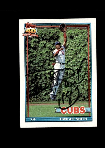 Dwight Smith 1991 Topps Cubs authentic autographed card | eBay